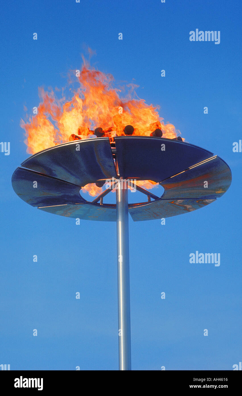 The Olympic Torch at The Olympic Games Stadium Munich Germany Vertical ...