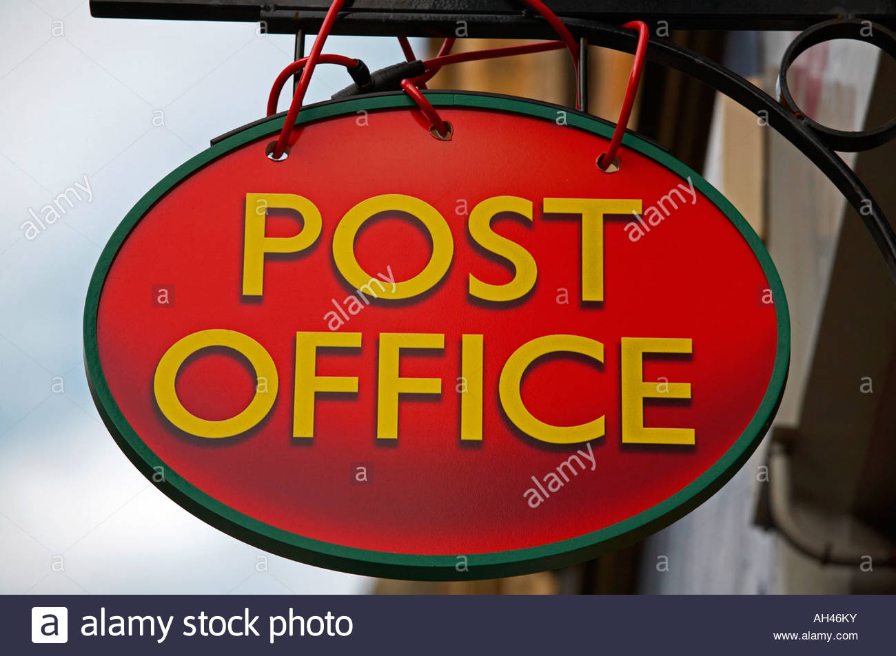 Post Office signpost Stock Photo - Alamy