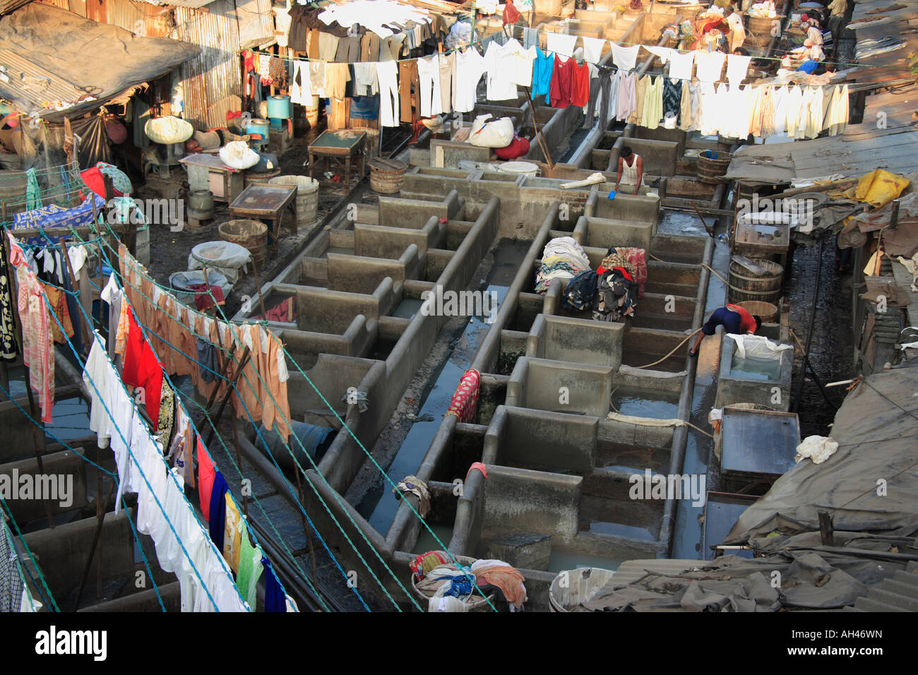 Ghobi Ghats washing place Mumbai India Stock Photo - Alamy