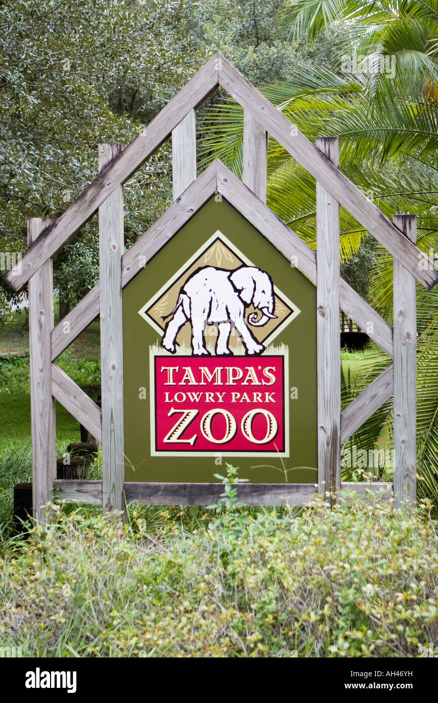 Tampa Zoo Sign Stock Photo - Alamy