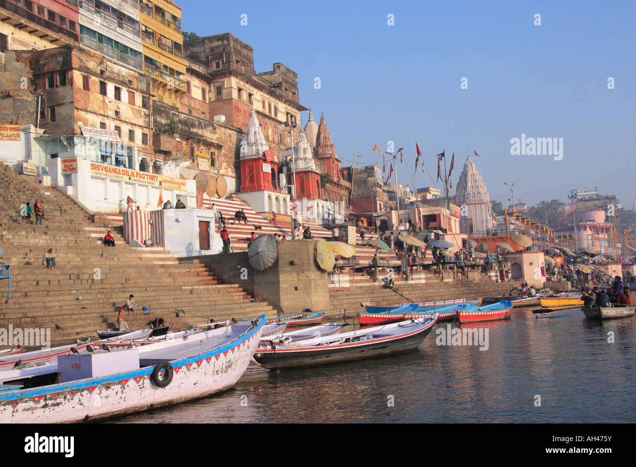 Varanasi Benares Benaras Banaras Hindu holy city on Ganges Ganga state ...
