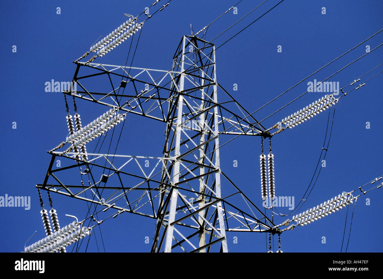 An electricity pylon of the National Grid in Wales Stock Photo - Alamy