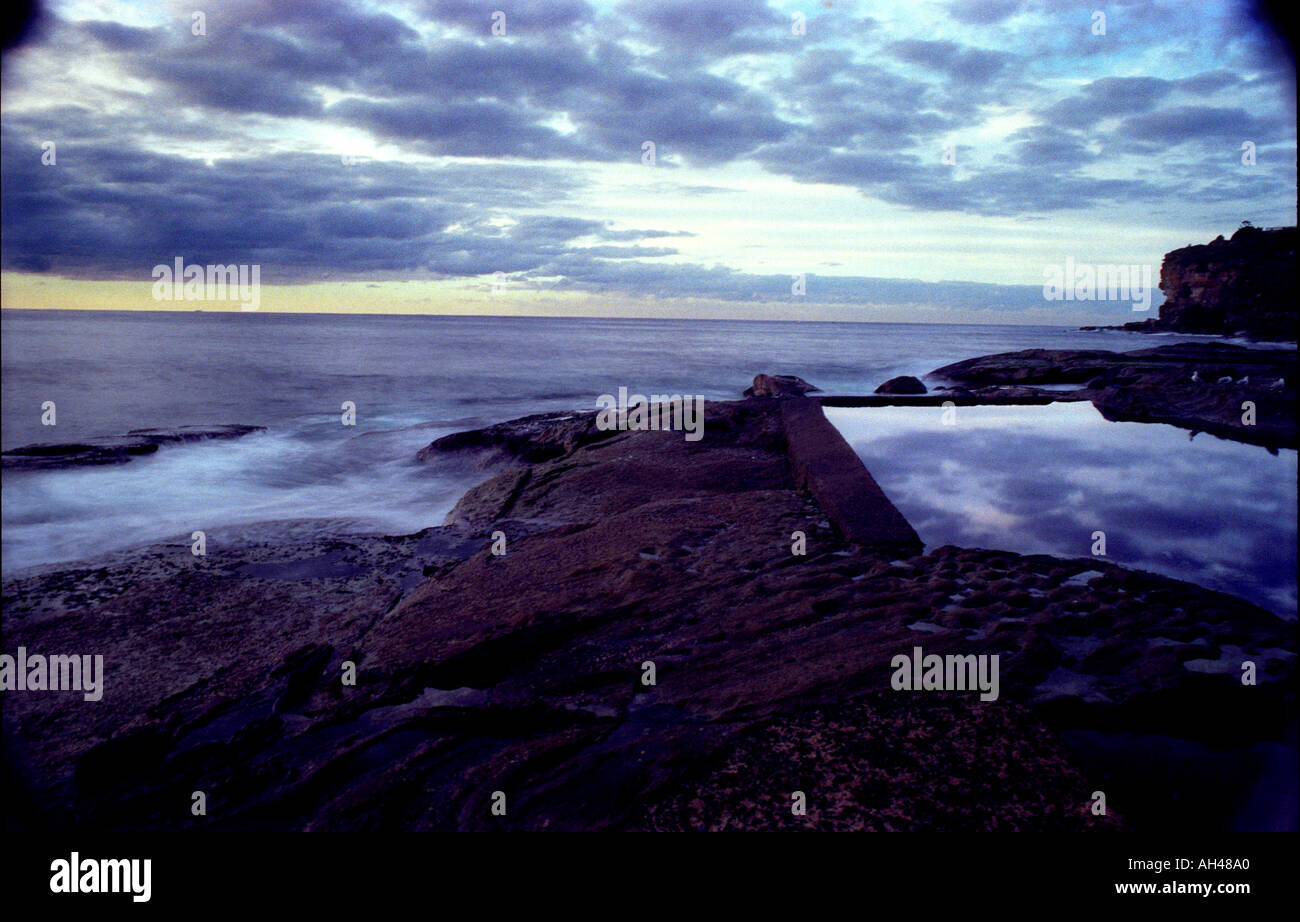 swimming pool dee why beach sydney arrow pointing 1998 Stock Photo - Alamy