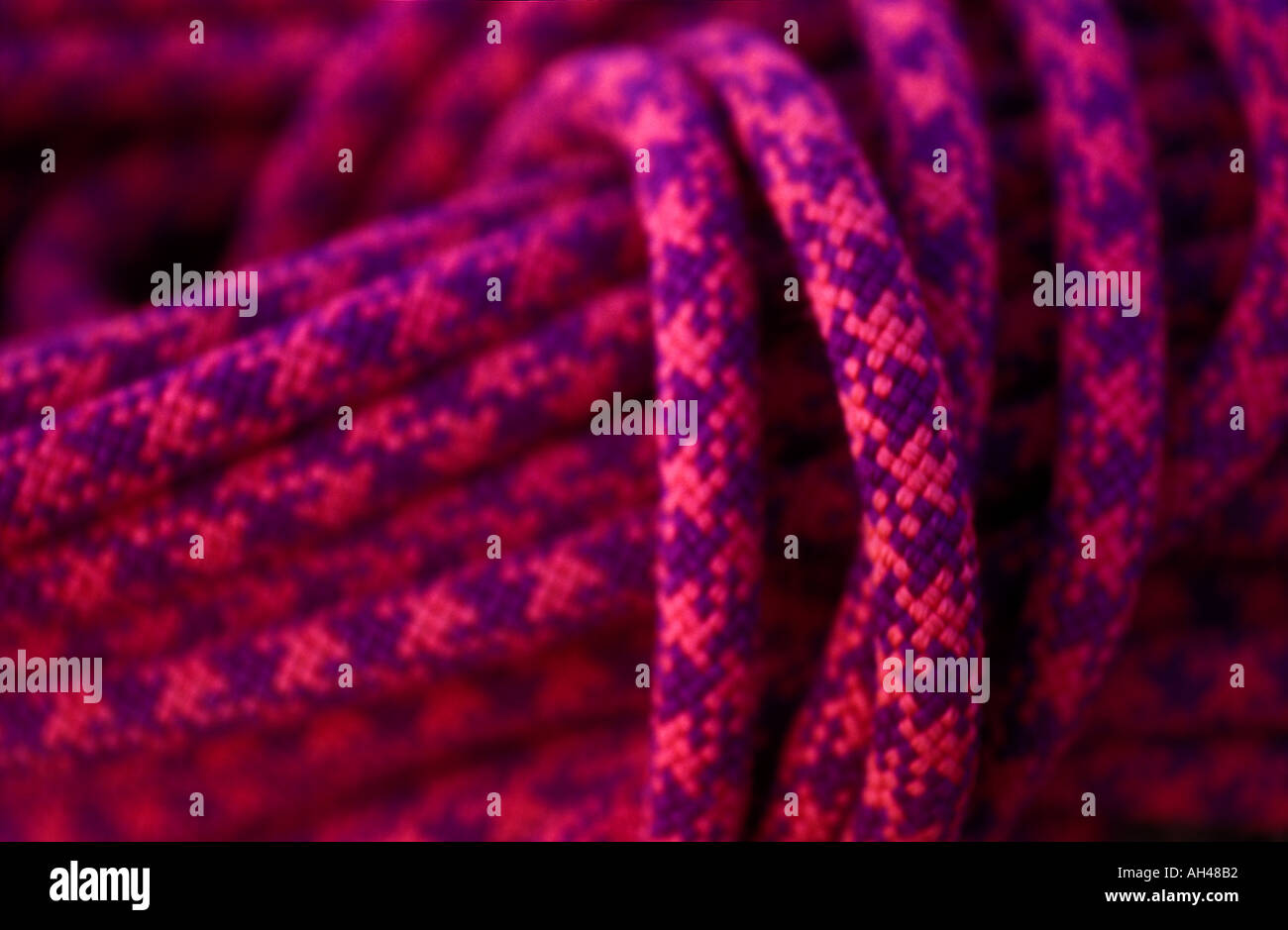 coiled climbing rope 1990 Stock Photo - Alamy
