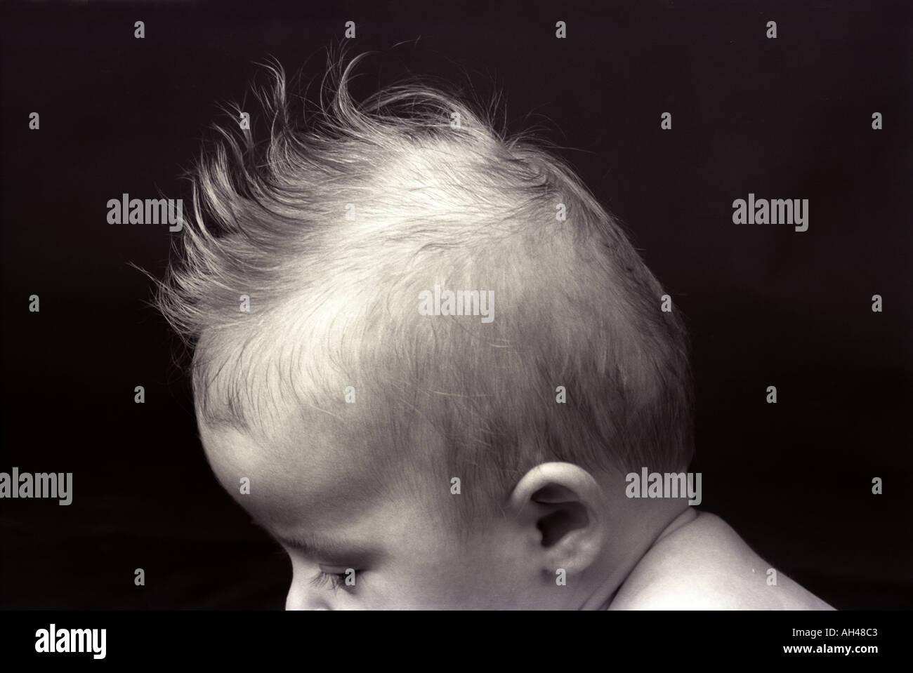 beautiful baby head 1974 Stock Photo - Alamy