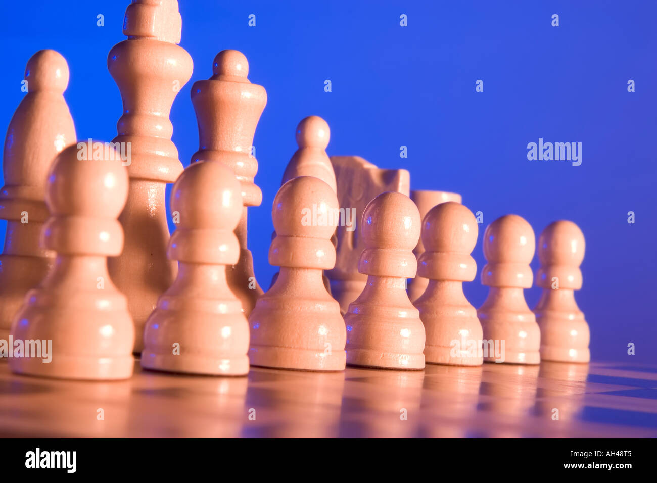 Chess board and chess pieces Stock Photo - Alamy