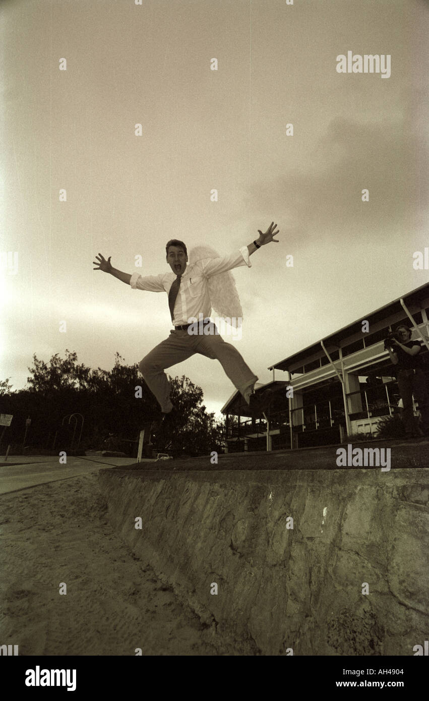 Angel leaping hi-res stock photography and images - Alamy