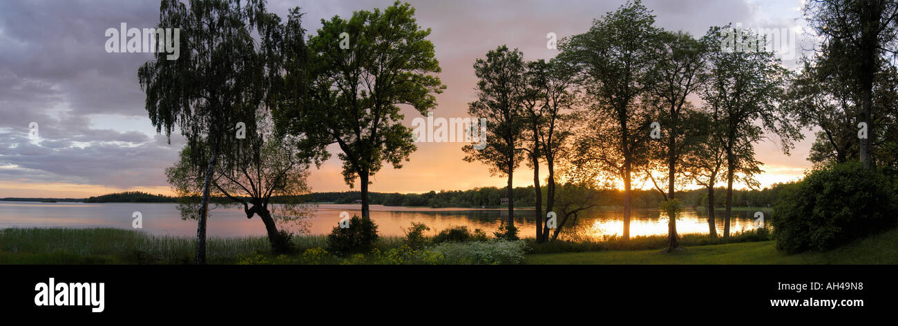 Panoramic view tree lake hi-res stock photography and images - Alamy
