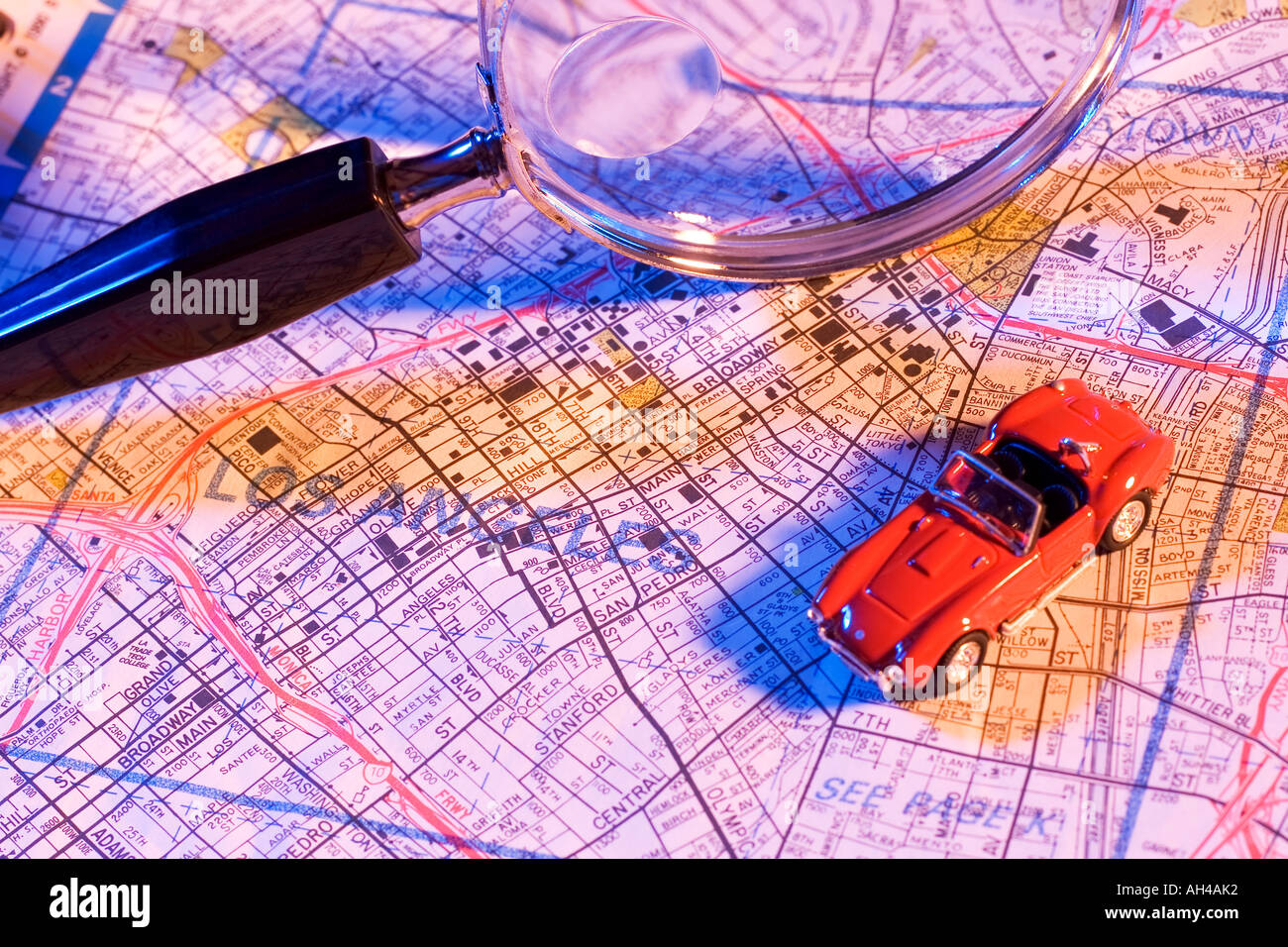 Planning a road trip Stock Photo - Alamy