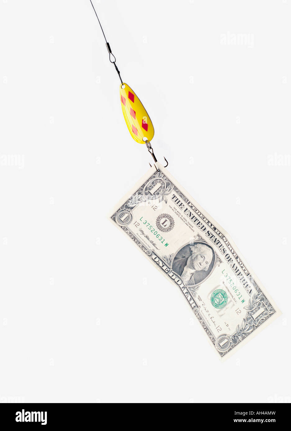 Fishing for cash Stock Photo - Alamy