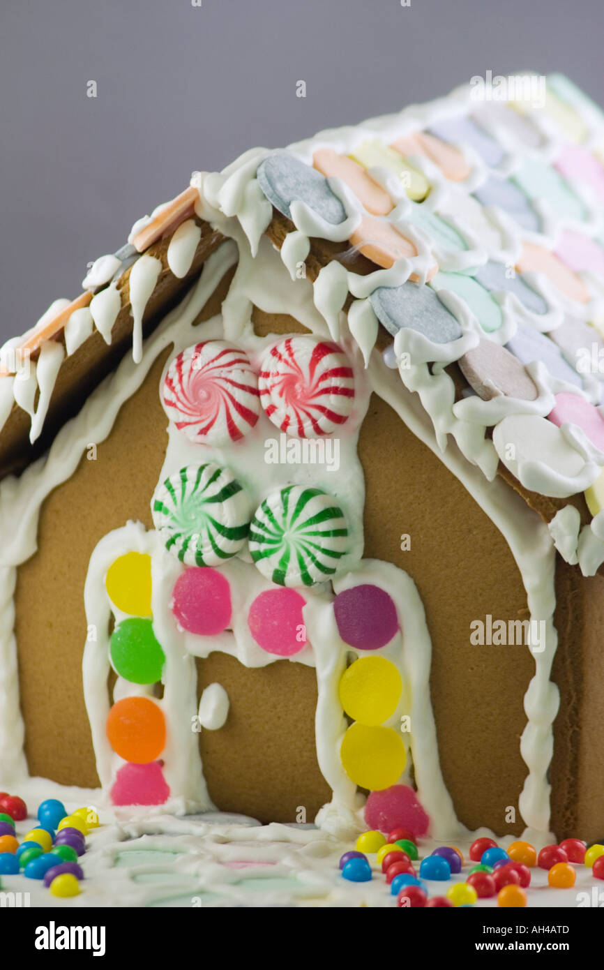 Front of gingerbread house Stock Photo - Alamy
