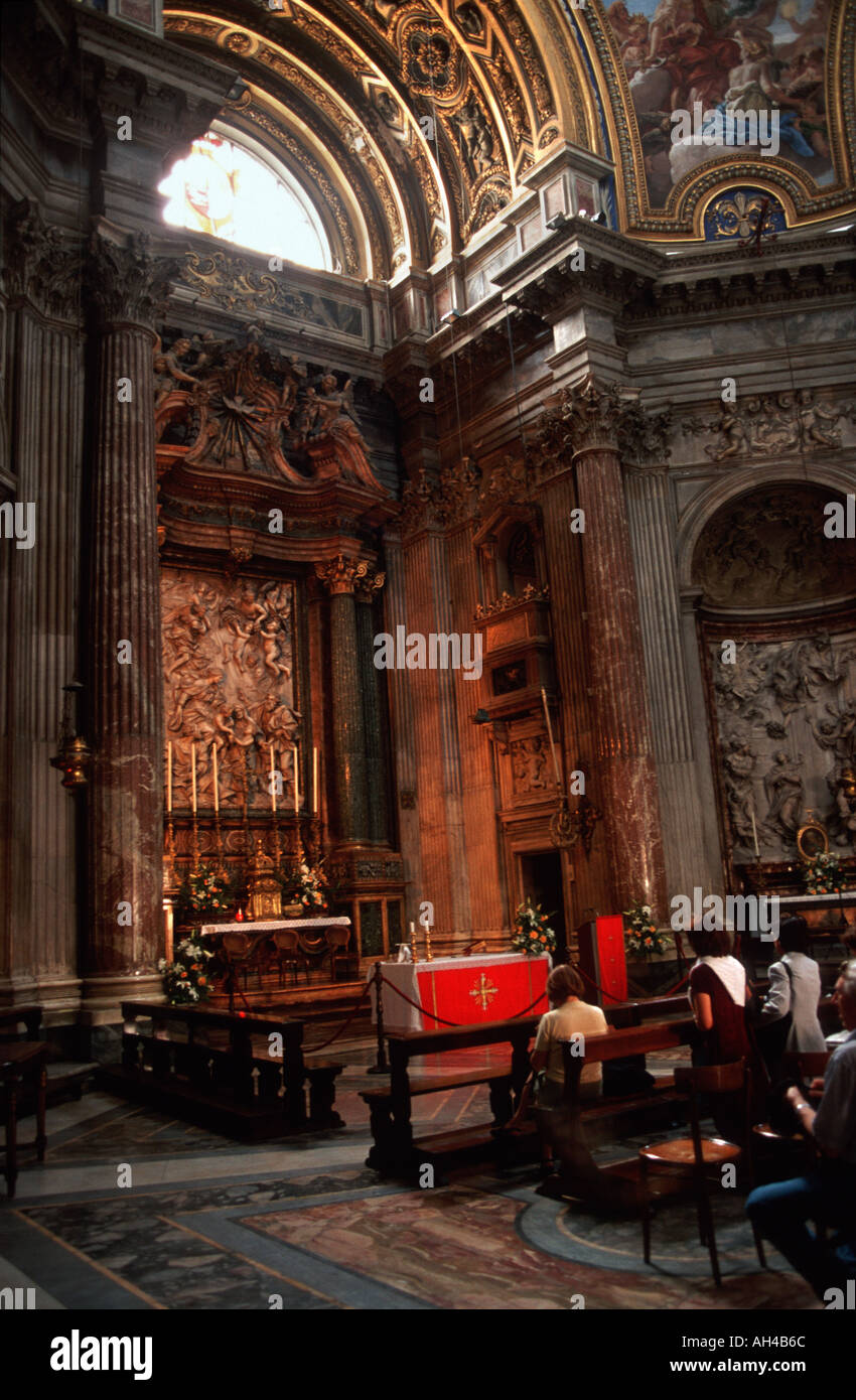 Church altar in Rome Italy Stock Photo - Alamy