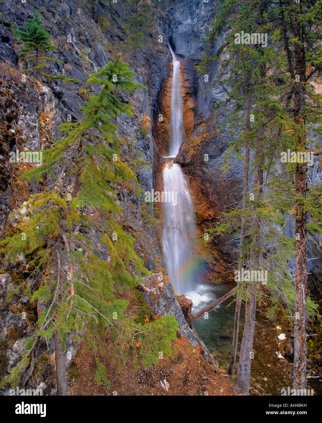 Silverton Waterfalls Banff National park, Alberta, Canada Stock Photo ...