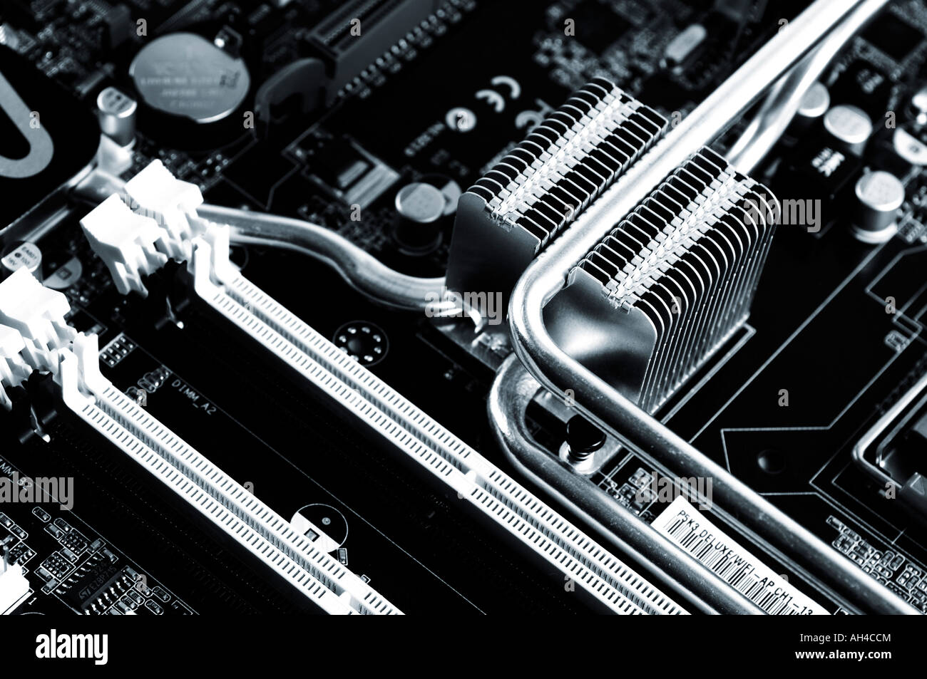 Computer motherboard closeup Stock Photo - Alamy