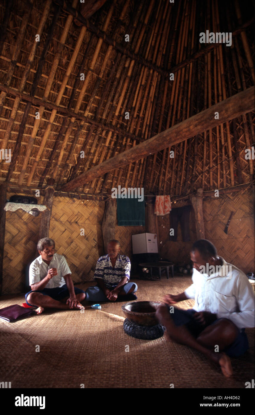 Kava Ceremony In Bure Vatilarassa Fiji Stock Photo - Alamy