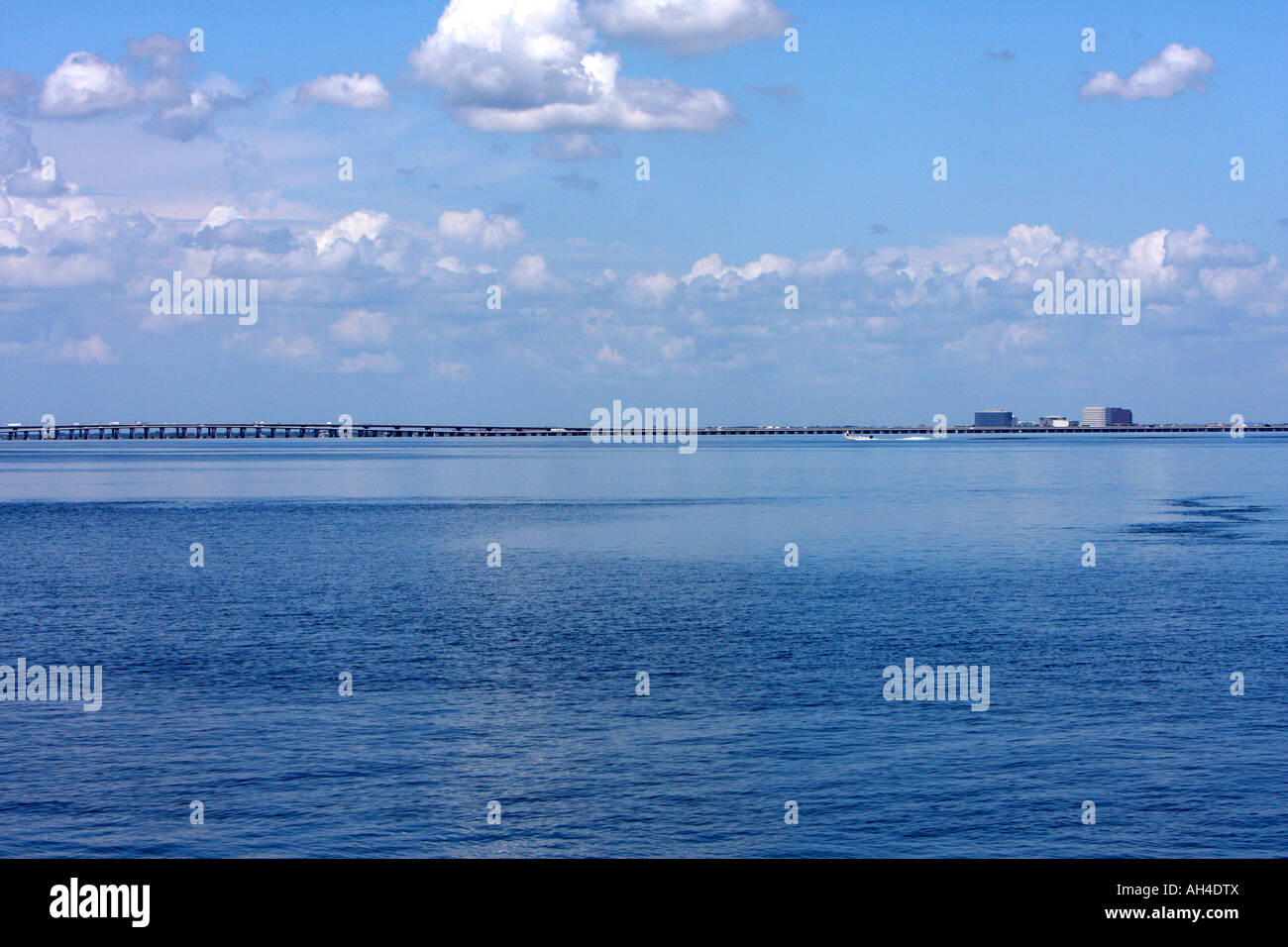Water, Bridge and Sky View Stock Photo - Alamy