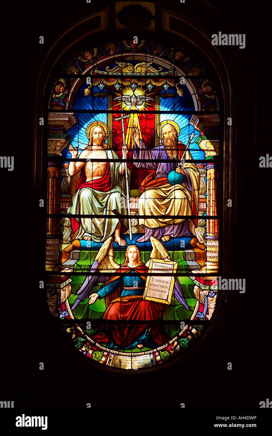Rome Italy Beautiful Church Stained Glass Stock Photo - Alamy