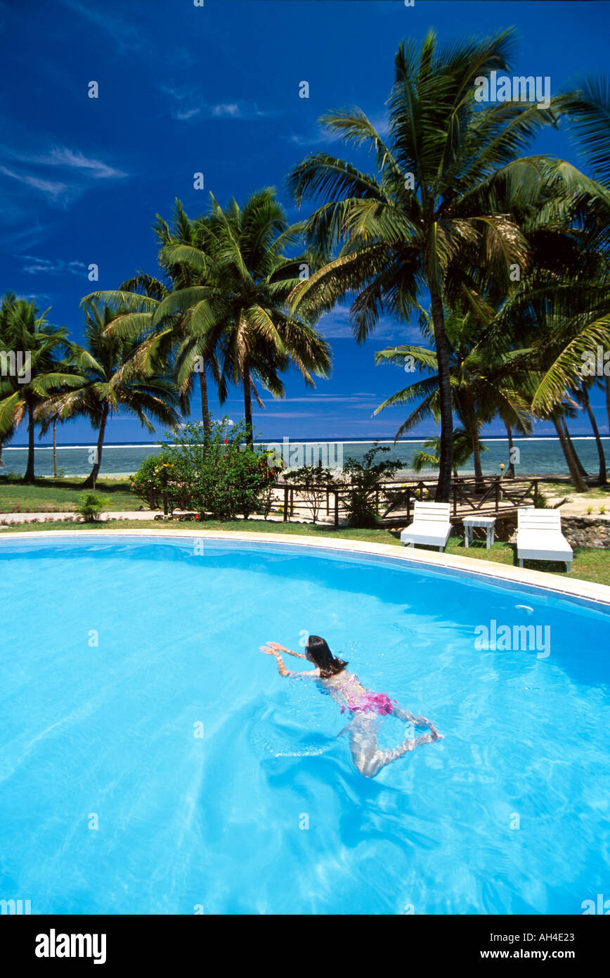 Woman on swimming pool hi-res stock photography and images - Alamy