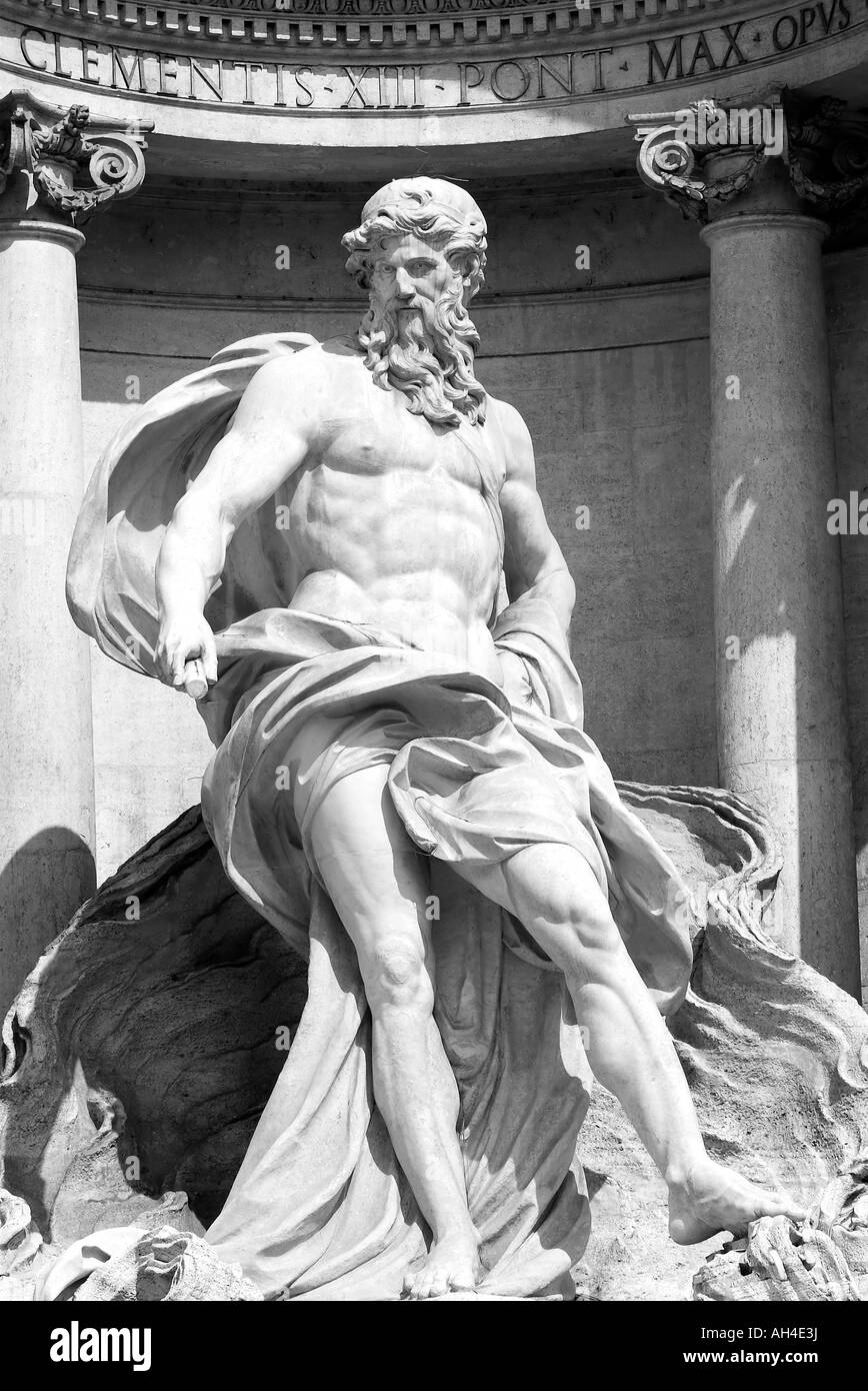 Rome Italy Trevi Fountain Neptune Bernini Stock Photo - Alamy