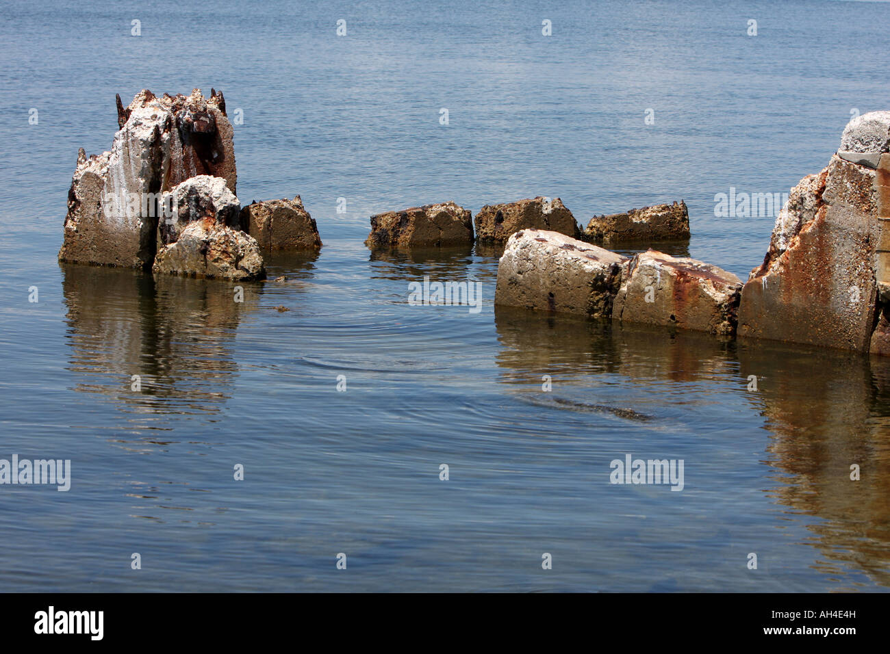 Decaying Concrete in the Bay Stock Photo - Alamy