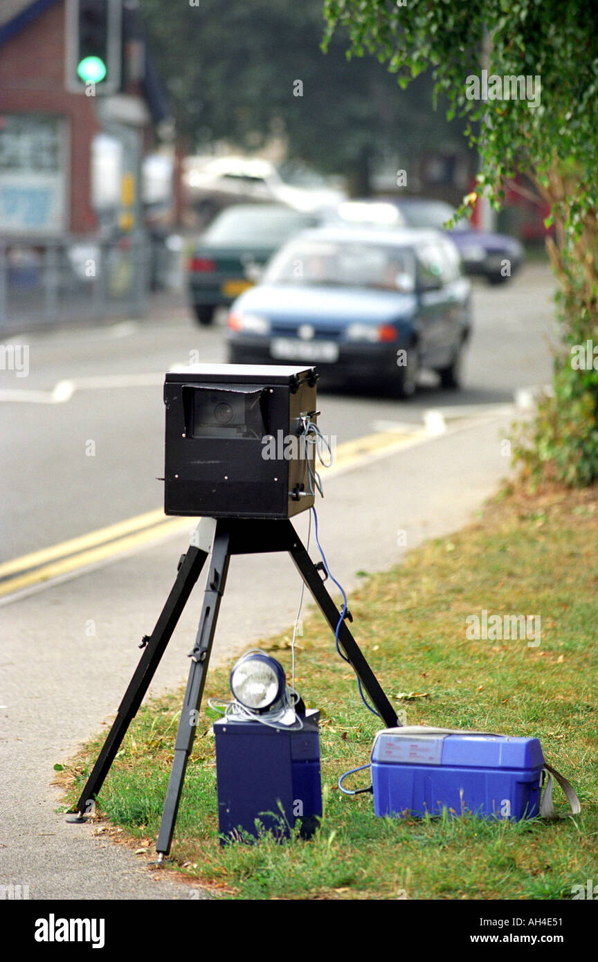 Mobile Police speed camera England UK Stock Photo - Alamy