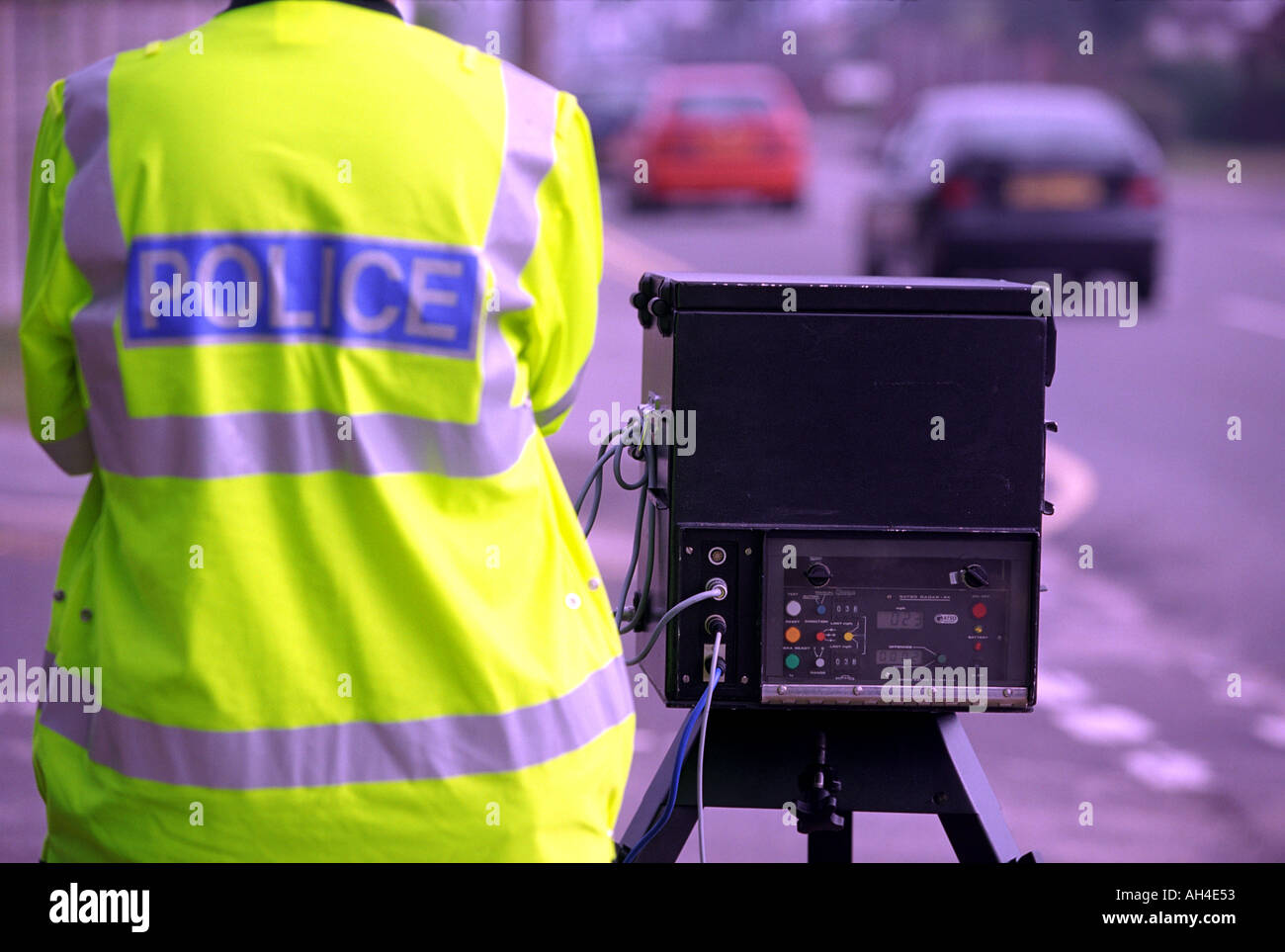 Mobile Police speed camera England UK Stock Photo - Alamy