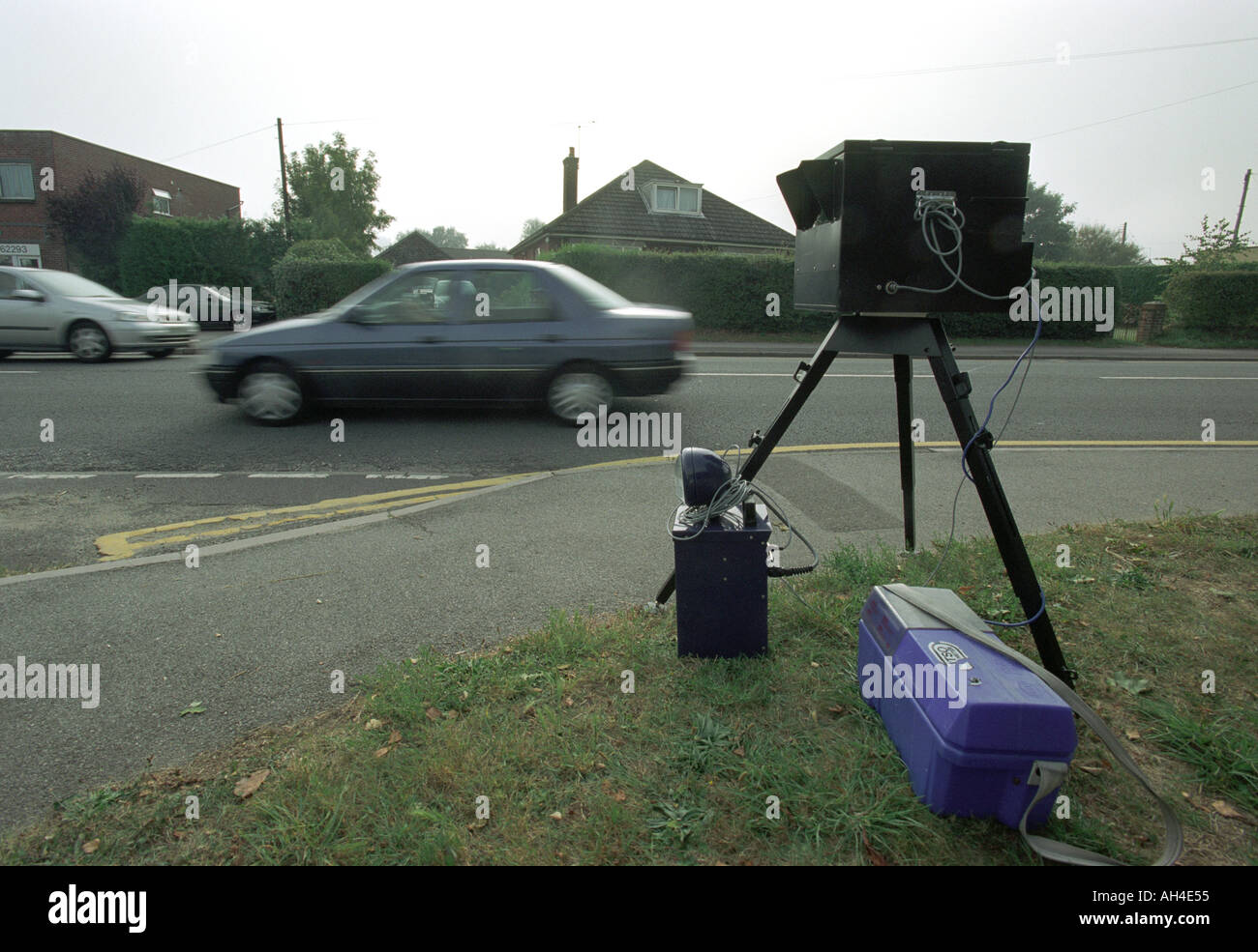Mobile Police speed camera England UK Stock Photo - Alamy