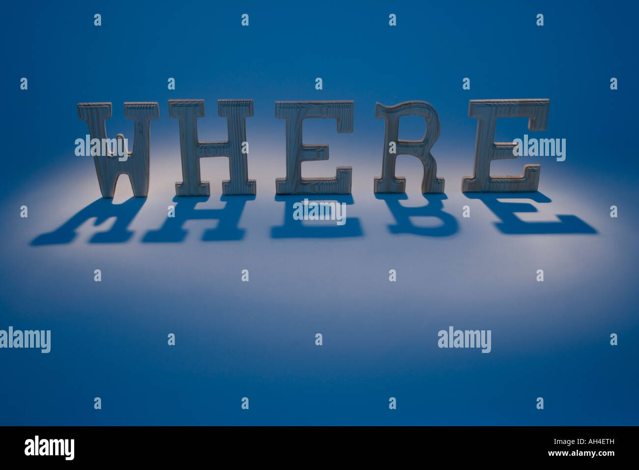 Where in standing letters Stock Photo - Alamy