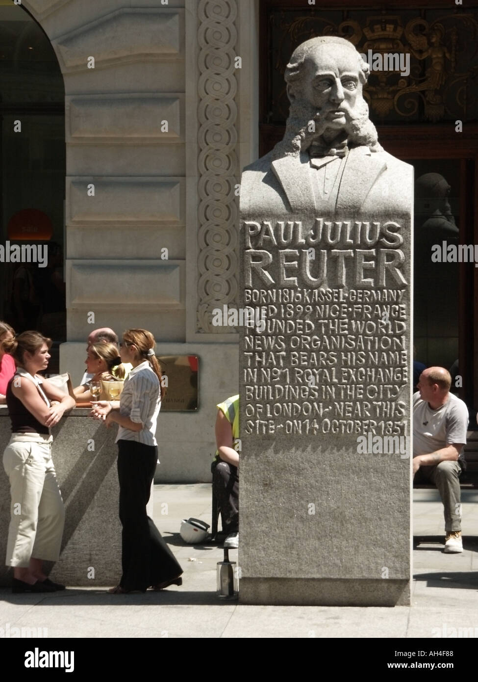 Bust of Paul Julius Reuter founder of the world news organisation ...