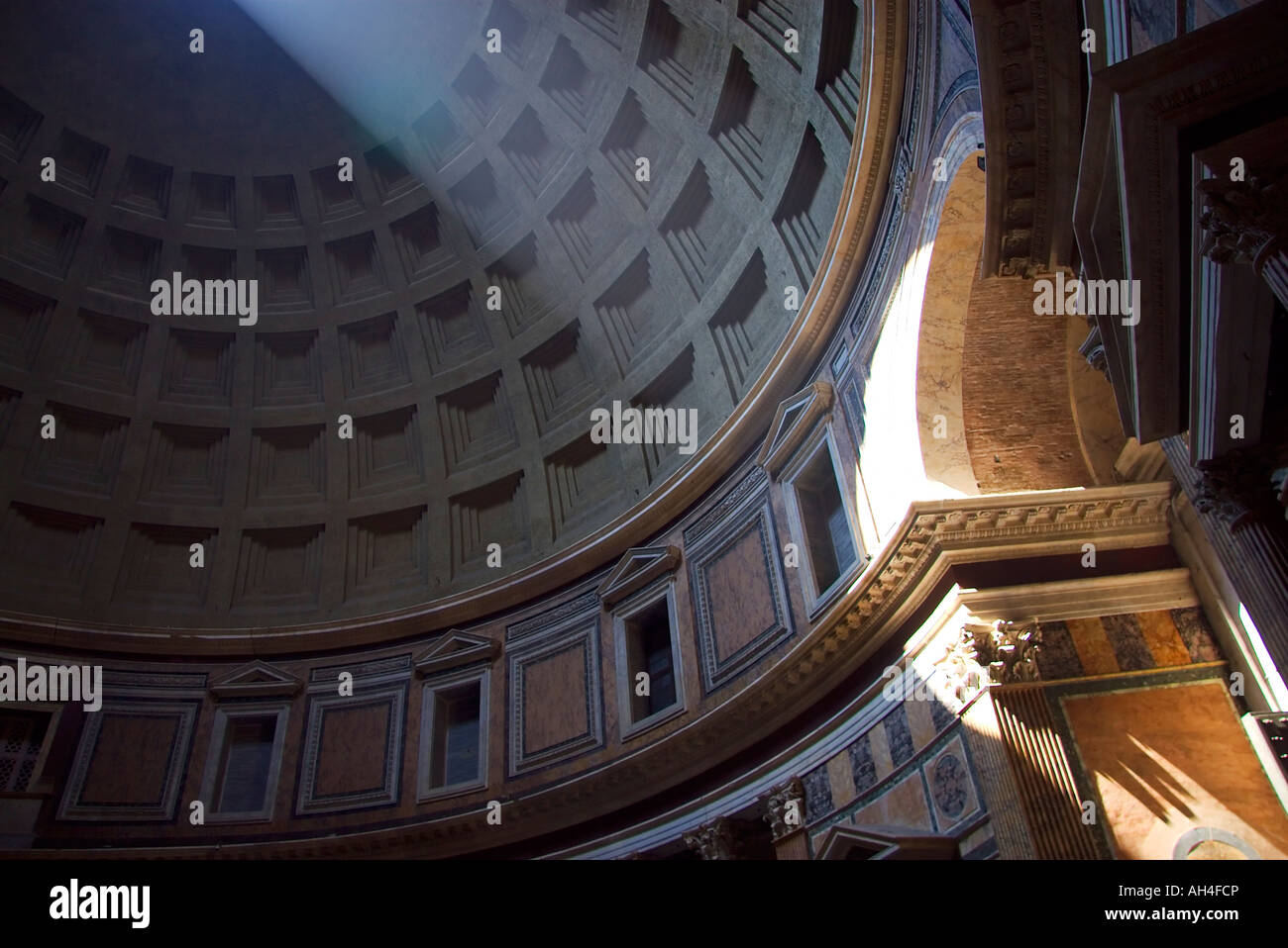 Rome Italy The Famous Pantheon Temple of all the Gods Oculus Opening ...