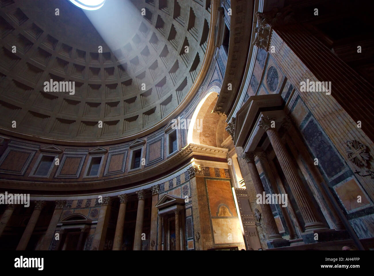 Rome Italy The Famous Pantheon Temple of all the Gods Oculus Opening ...