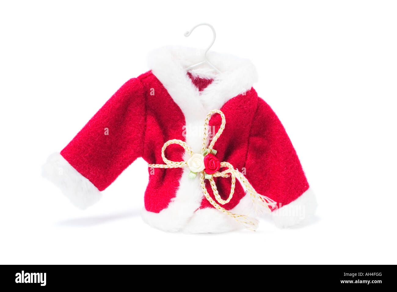 Santa' s Jacket on White Background Stock Photo - Alamy