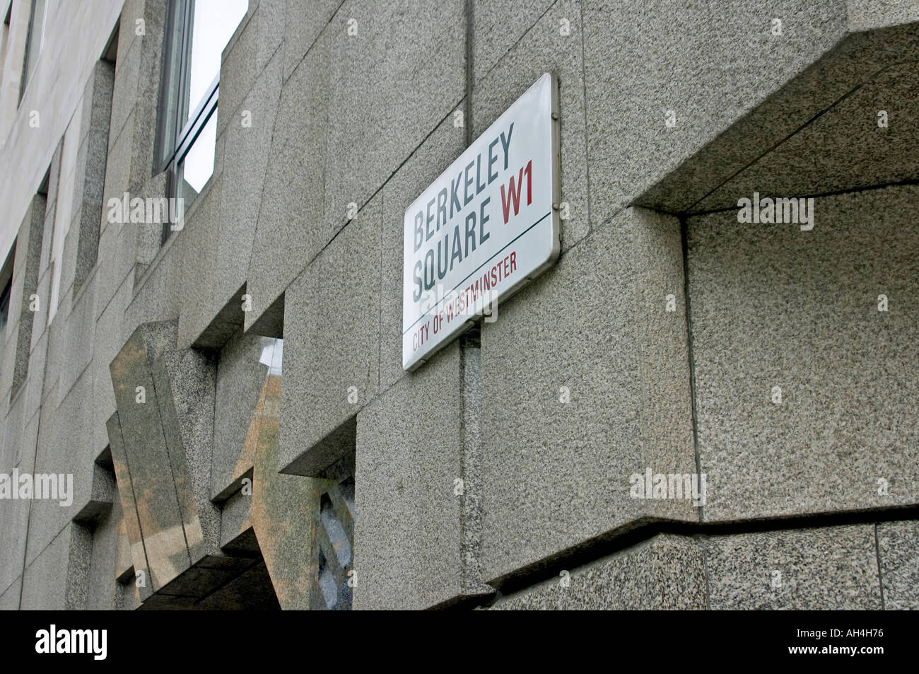 Berkeley Square logo name sign Mayfair London W1 England Stock Photo ...