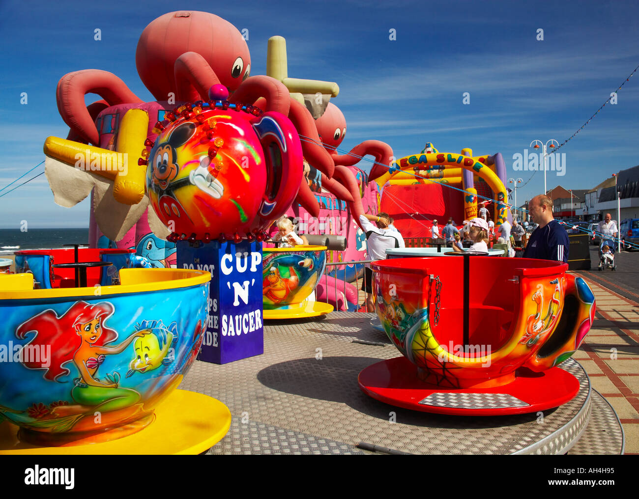 The sea front Esplanade Redcar Cleveland England Stock Photo - Alamy