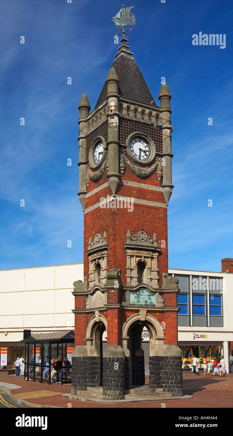The Town Clock High Street Redcar Cleveland England Stock Photo - Alamy
