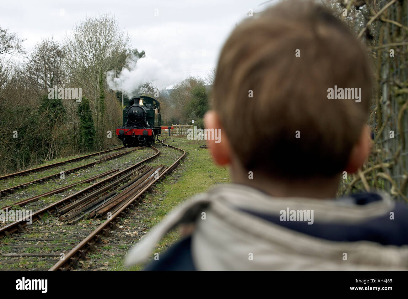 Steam engine train young boy hi-res stock photography and images - Alamy