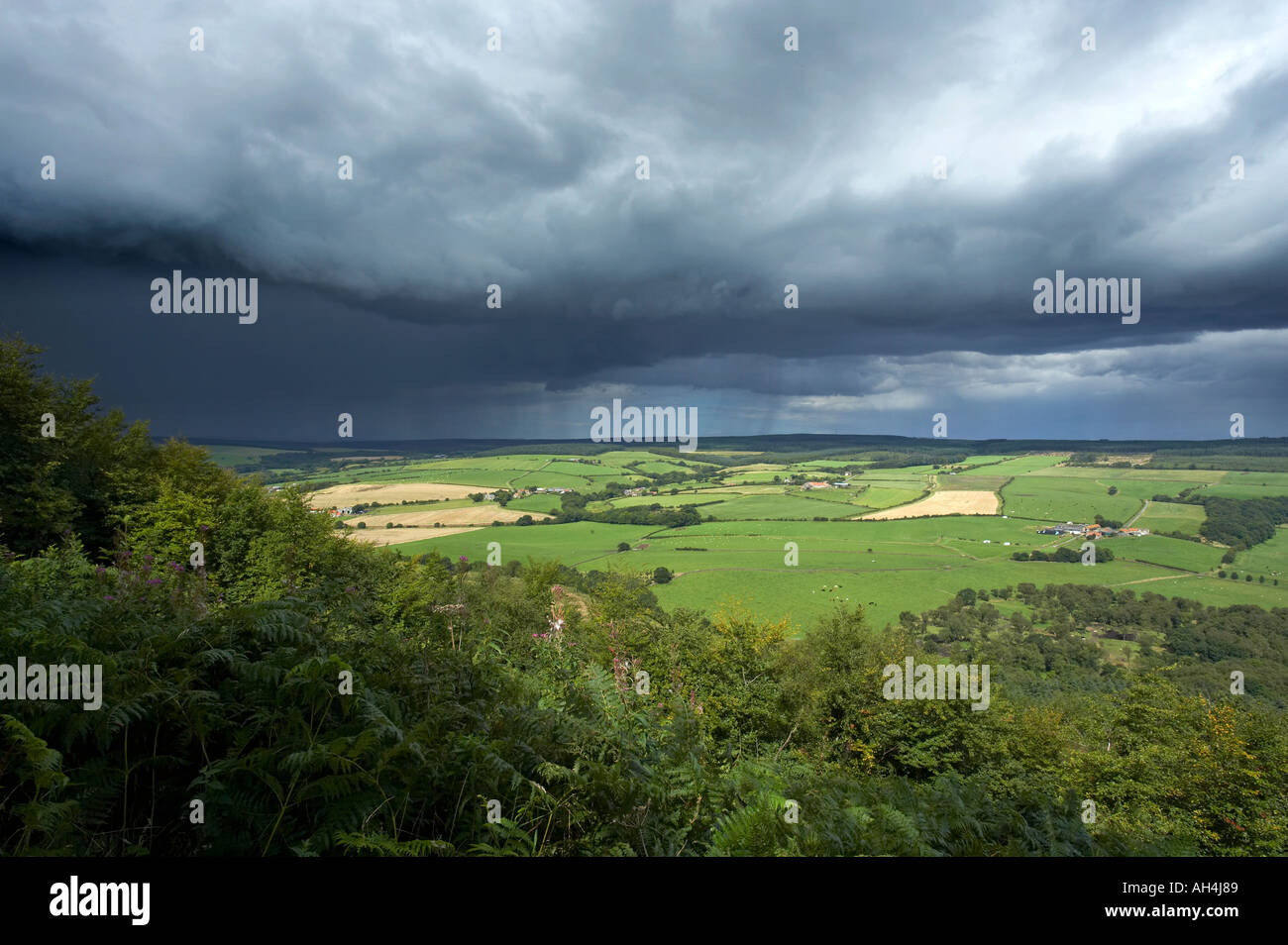 Summer storm over Harewood Dale North Yorkshire Moors National Park ...
