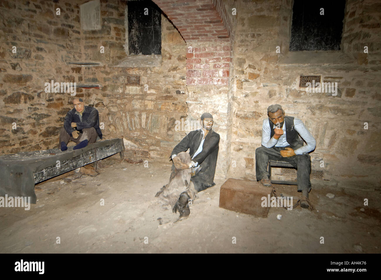 Diorama exhibit of prisoners in Bodmin Jail Bodmin Cornwall England ...