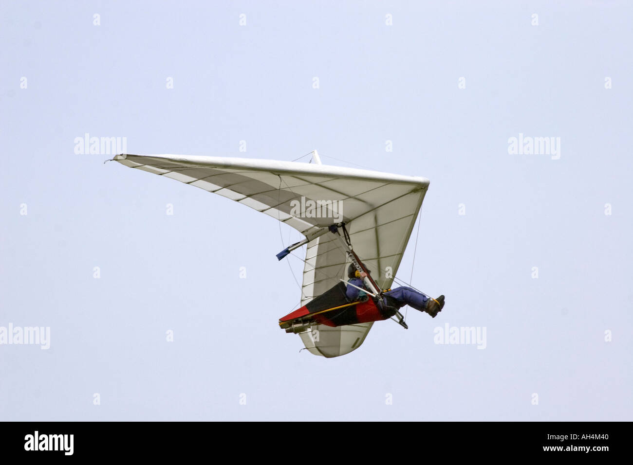 Foot launched flexwing microlight pilots flying with a a jet powerd ...