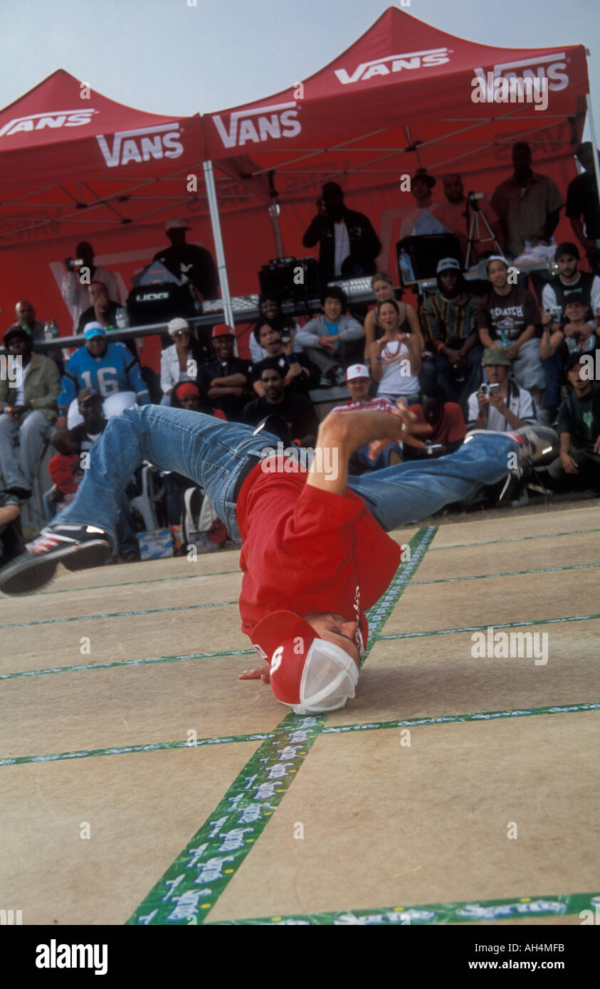 Break dancer competing in a competition Sprite Urban Games Clapham ...