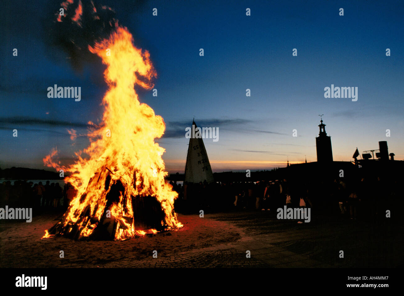 traditional bonfire, Stockholm, Sweden Stock Photo - Alamy
