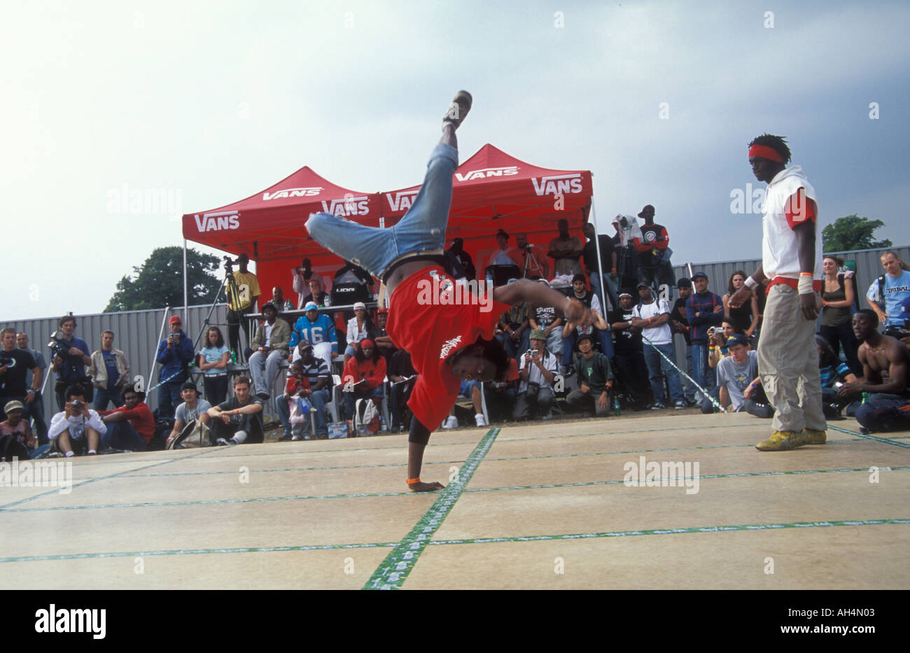 Break dancer competing in a competition Sprite Urban Games Clapham ...