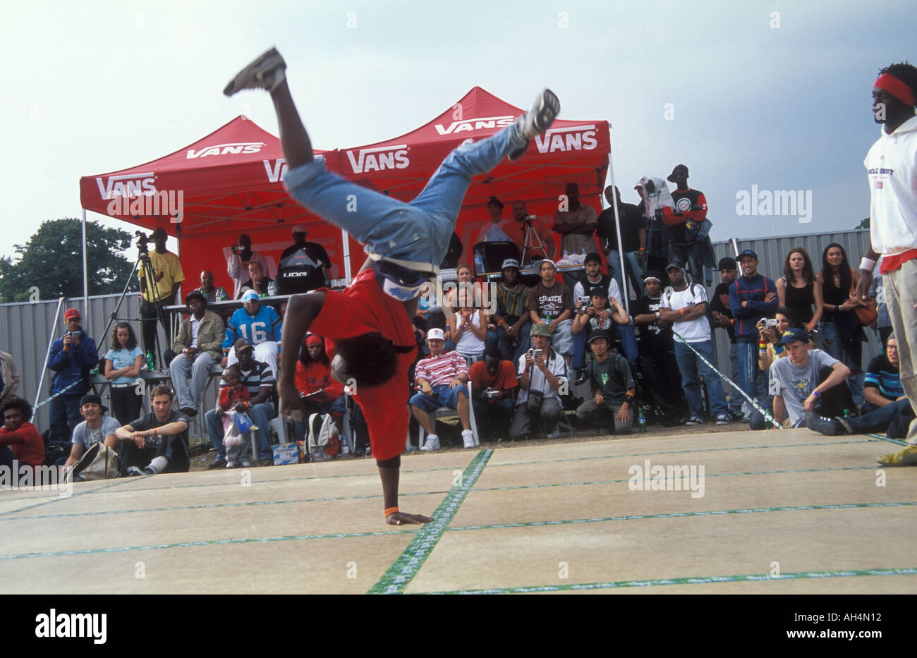 Break dancer competing in a competition Sprite Urban Games Clapham ...