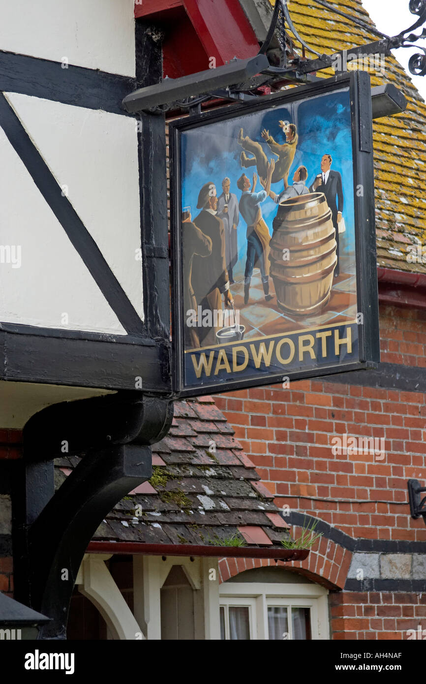 The Who d a Thought It pub sign Alton Barnes Wiltshire England Stock ...