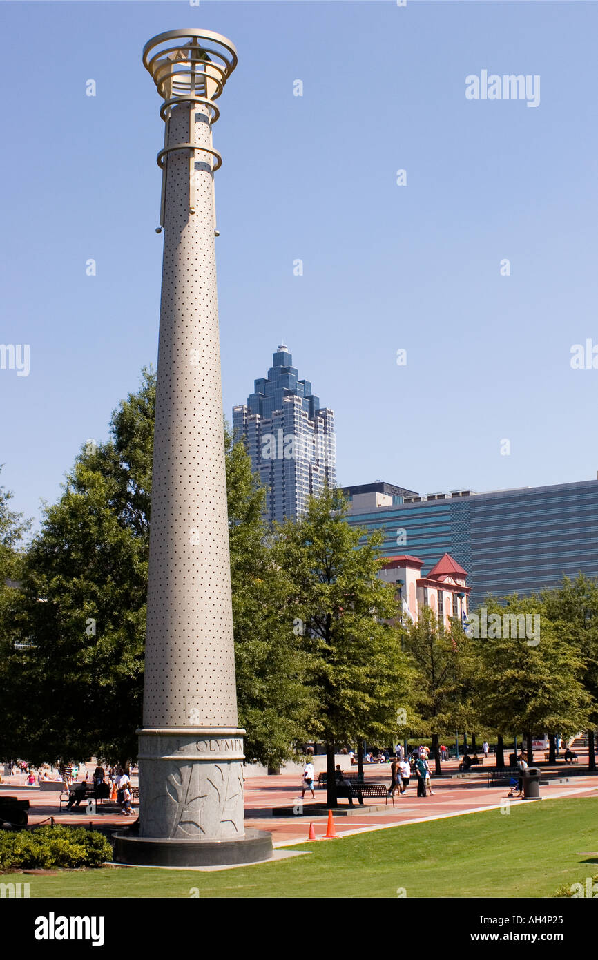 Monument Torch towers in Centennial Olympic Park Atlanta Georgia USA ...