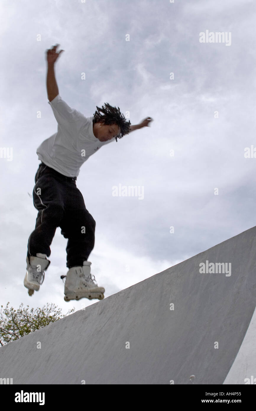 Rollerblade trick hi-res stock photography and images - Alamy