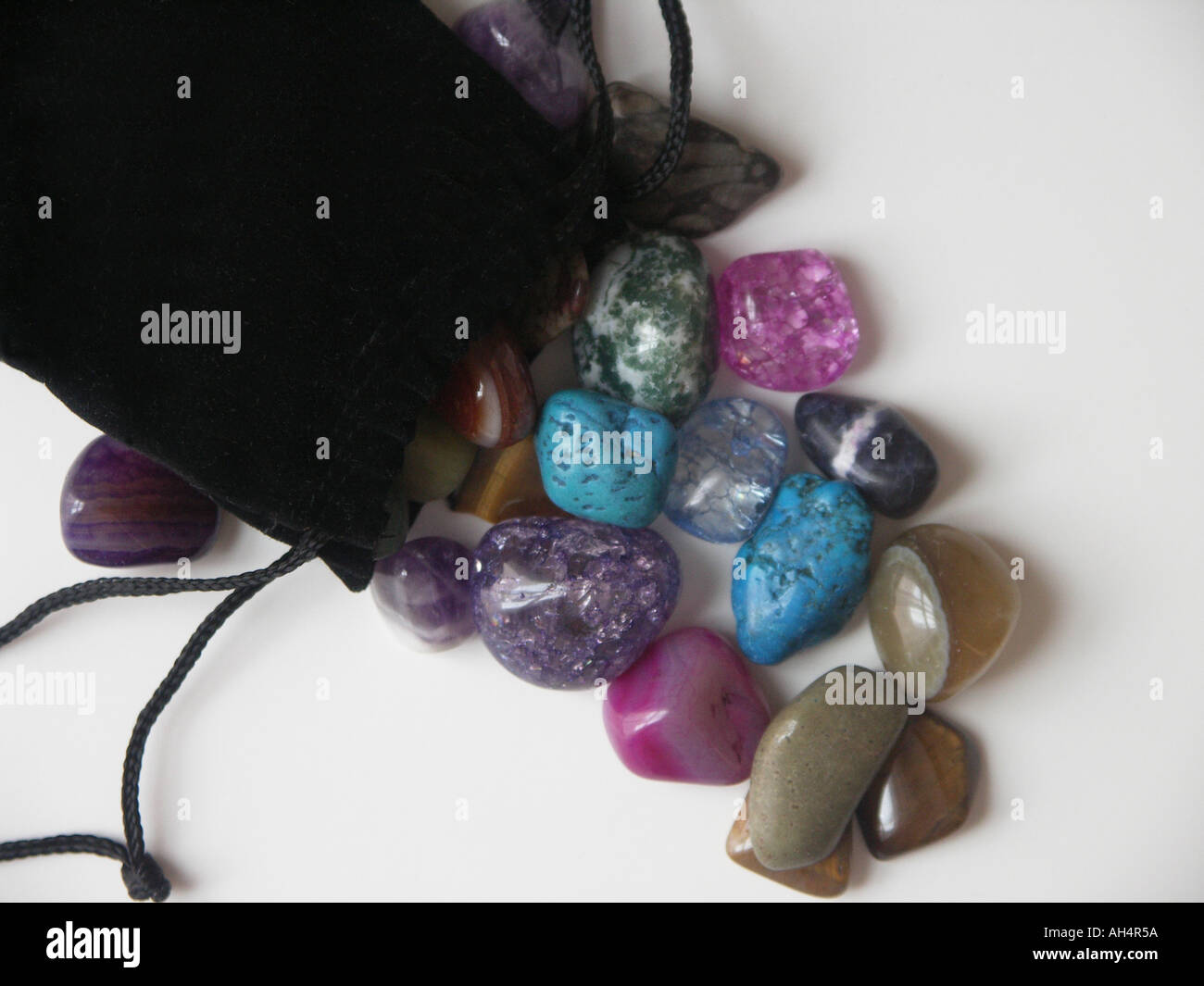 Bag of Polished Rocks Stock Photo - Alamy