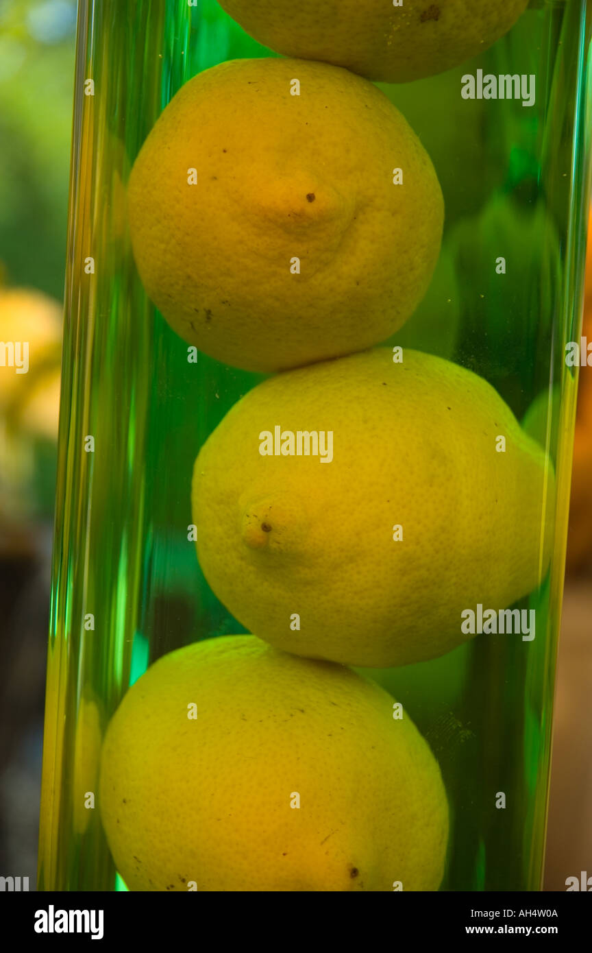 Fruit behind glass Stock Photo - Alamy