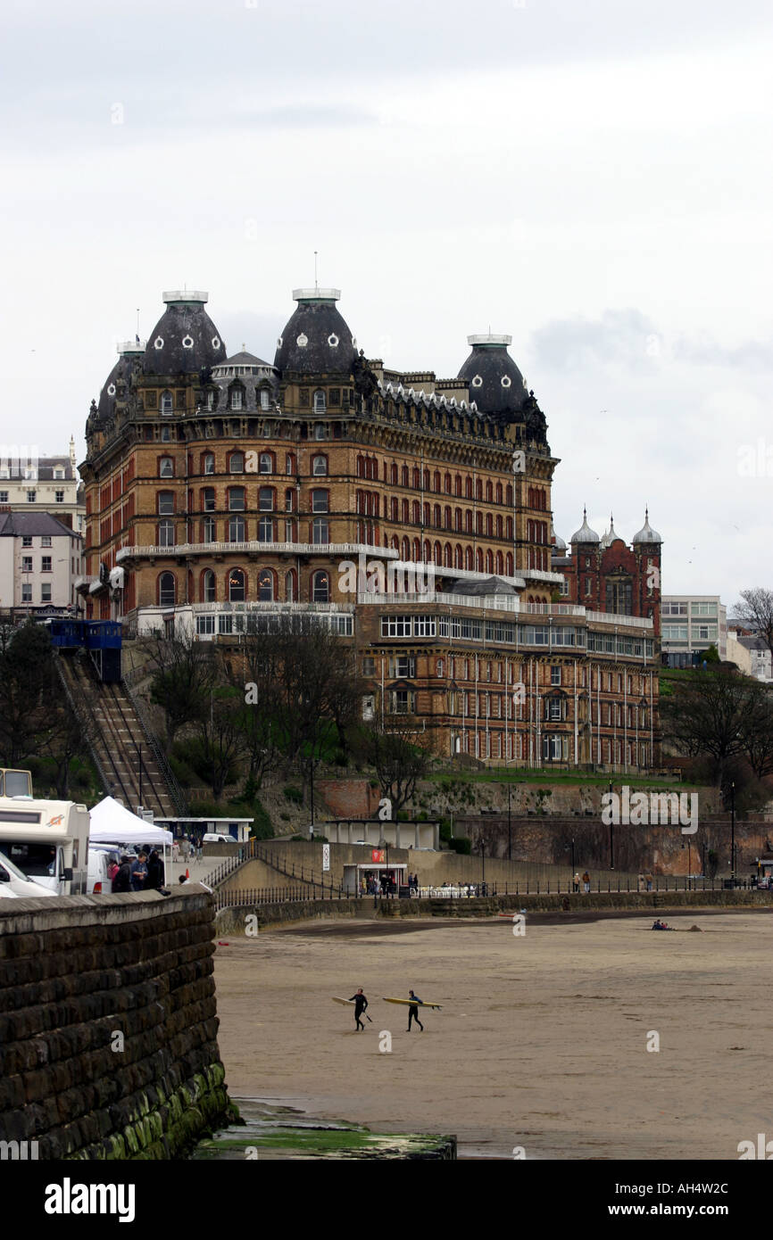 The Grand Hotel in Scarborough on St Nicholas Cliff overlooking the ...