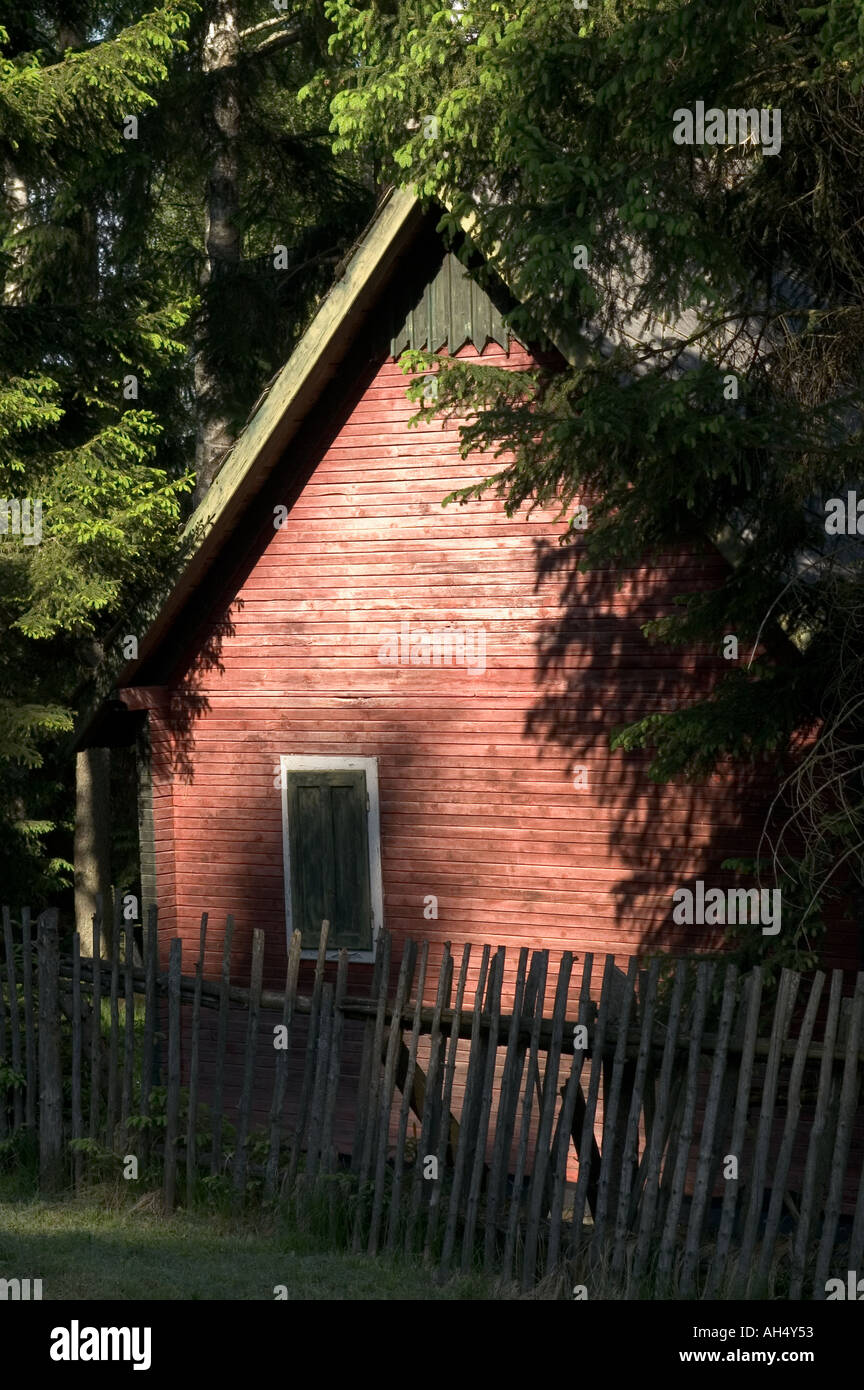 Log Cabin Summer Forest Stock Photo - Alamy